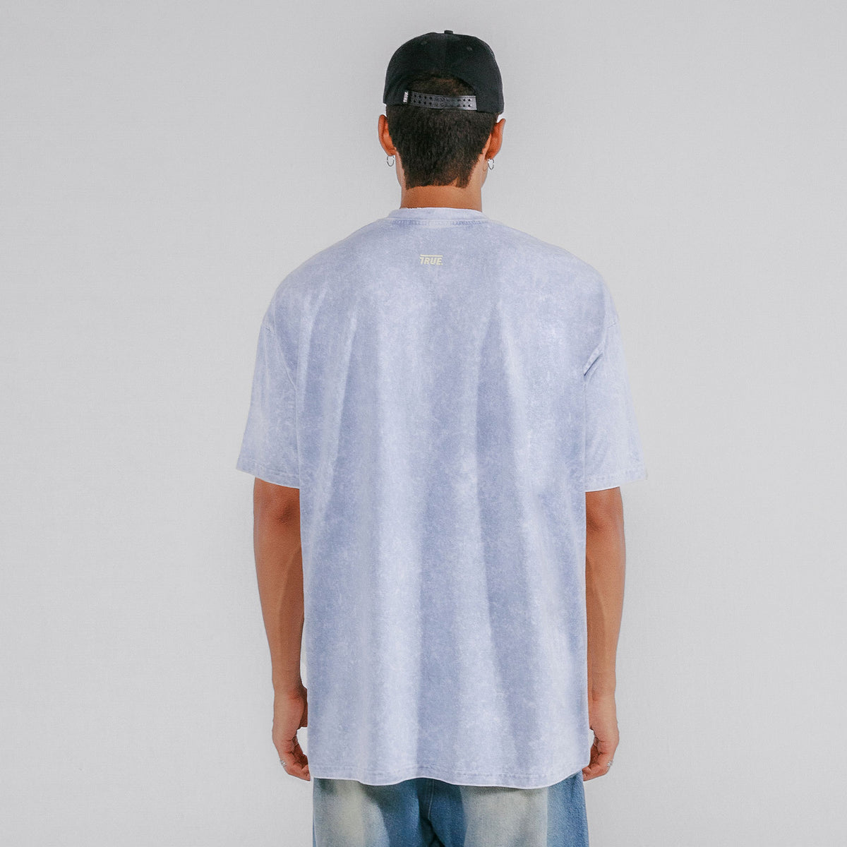 Oversized Washed T- Shirt - Blue